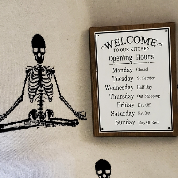 Source Unknown | Kitchen | Welcome To Our Kitchen Opening Hours Sign ...